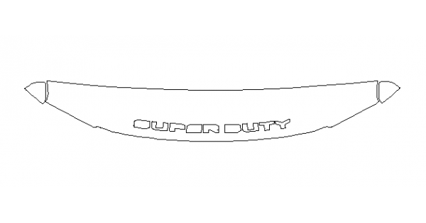 2017-2019 Ford F250/350 Super Duty 3M Pro Series Clear Bra Mini Hood ...